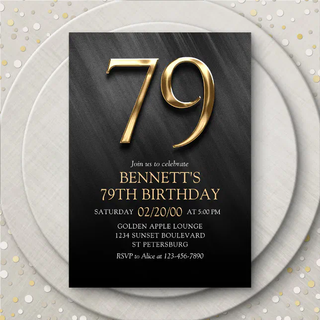 79th Birthday Invitation | Zazzle