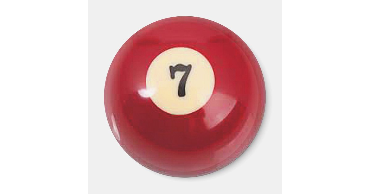 "7 Ball" pool ball design gifts and products Magnet | Zazzle
