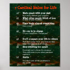 7 Cardinal Rules for Life Poster | Zazzle.com