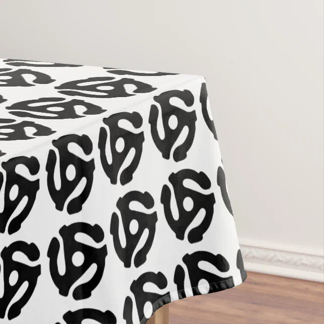 7 inch 45 rpm vinyl adapter insert spindle spider tablecloth | Zazzle