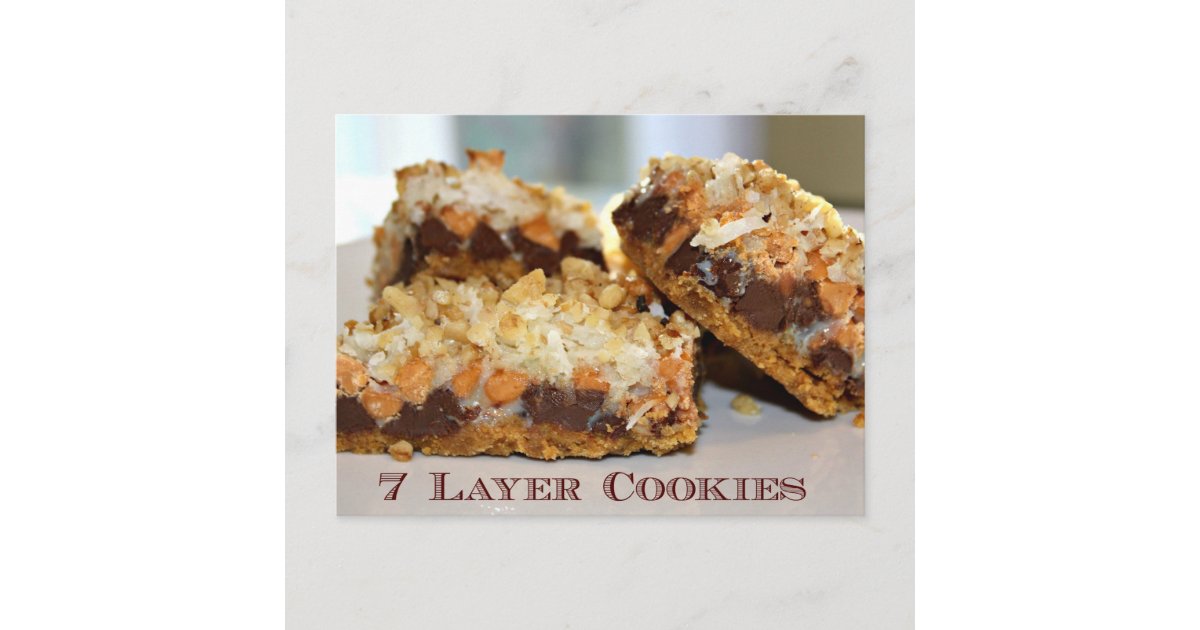 7 Layer Cookies Recipe Card | Zazzle