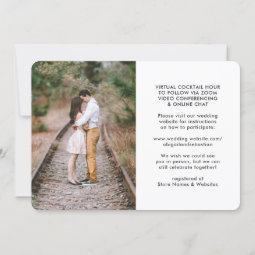 7 Photo Virtual Wedding Livestream Online Ceremony Invitation | Zazzle