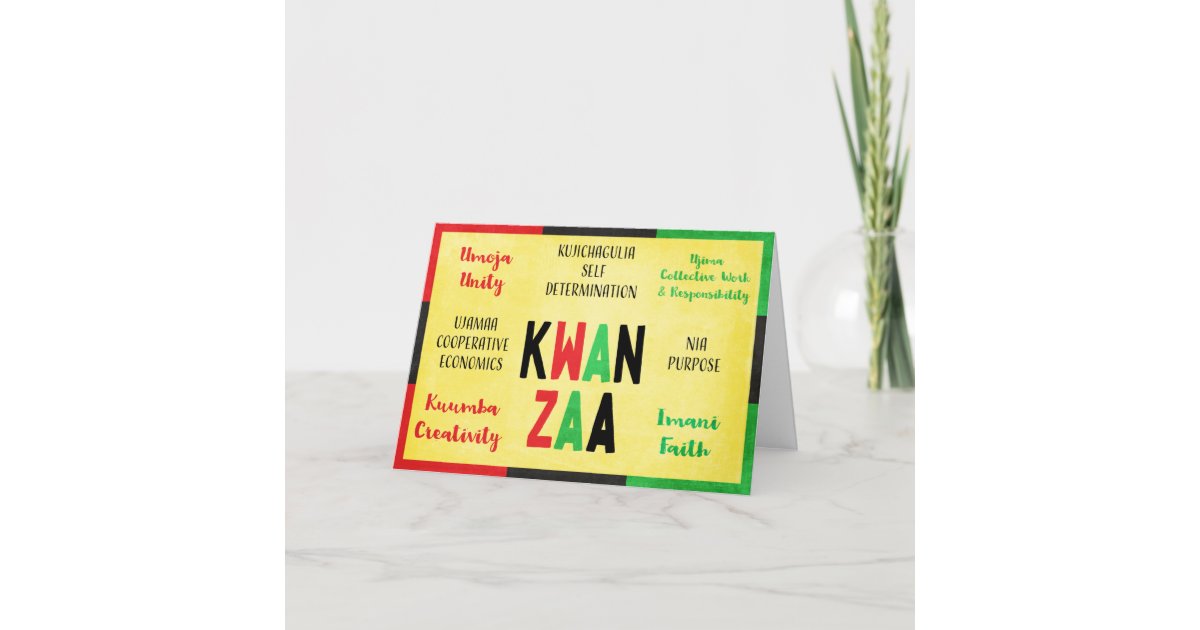 7 Principles of Kwanzaa Holiday Card | Zazzle