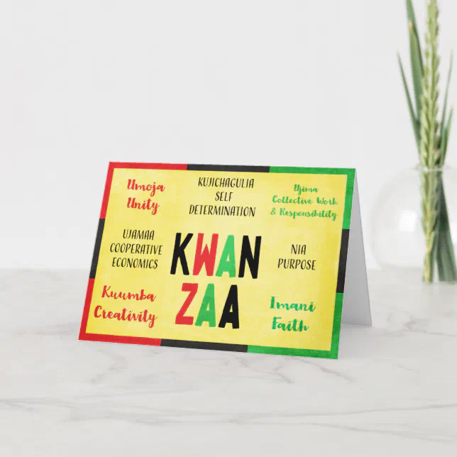 7 Principles of Kwanzaa Holiday Card | Zazzle