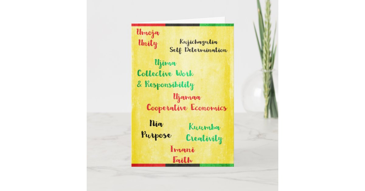 7 Principles of Kwanzaa Holiday Card | Zazzle
