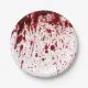 7" Round Paper Plate Blood Splatter Vampire Gothic | Zazzle