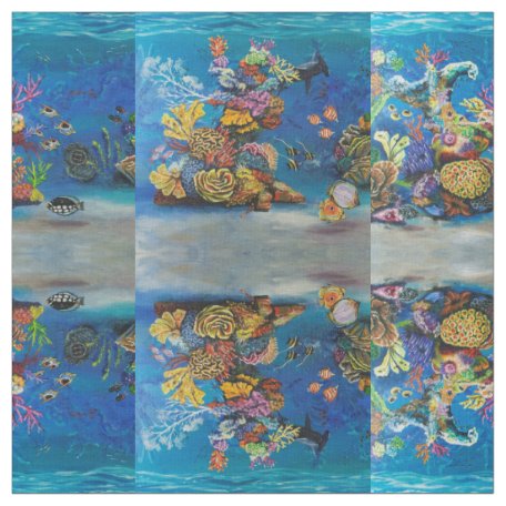 Coral Reef Fabric | Zazzle