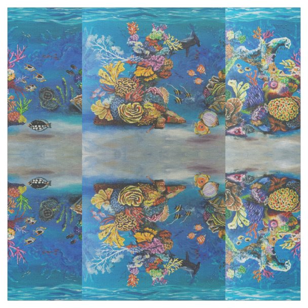 Coral Reef Fabric | Zazzle