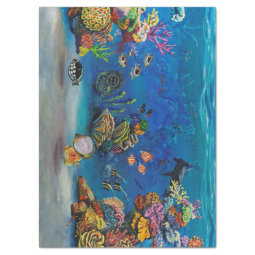 7 Seas Coral Reef Tissue Paper | Zazzle