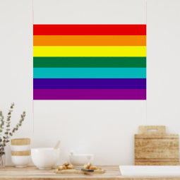 7 Stripes Rainbow Gay Pride Flag Poster | Zazzle