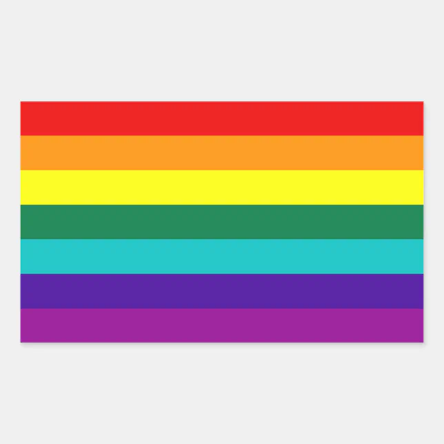 7 Stripes Rainbow Gay Pride Flag Sticker | Zazzle