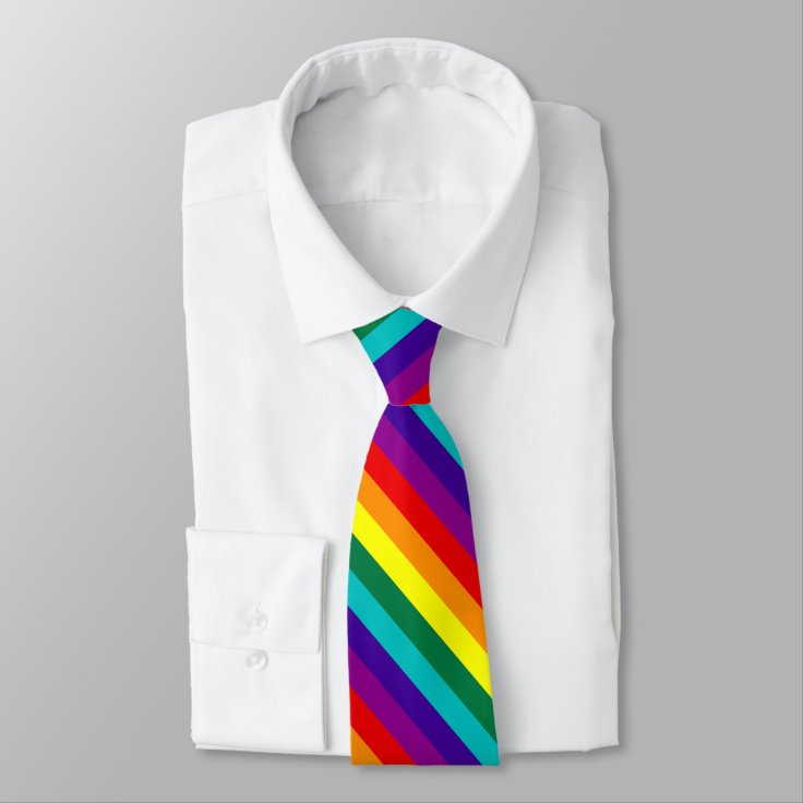 7 Stripes Rainbow Neck Tie | Zazzle