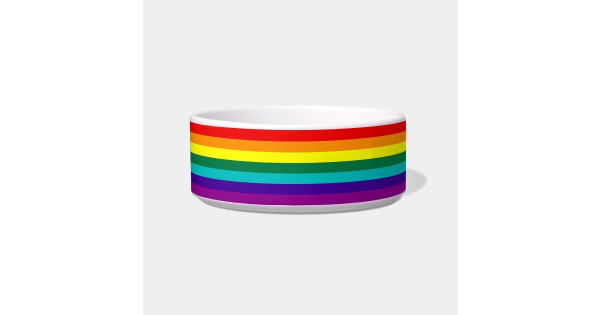 7 Stripes Rainbow Pride Flag Bowl | Zazzle