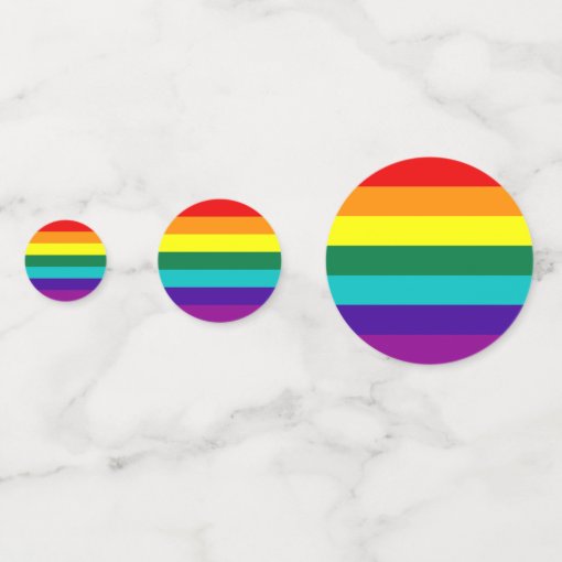 7 Stripes Rainbow Pride Flag Confetti | Zazzle