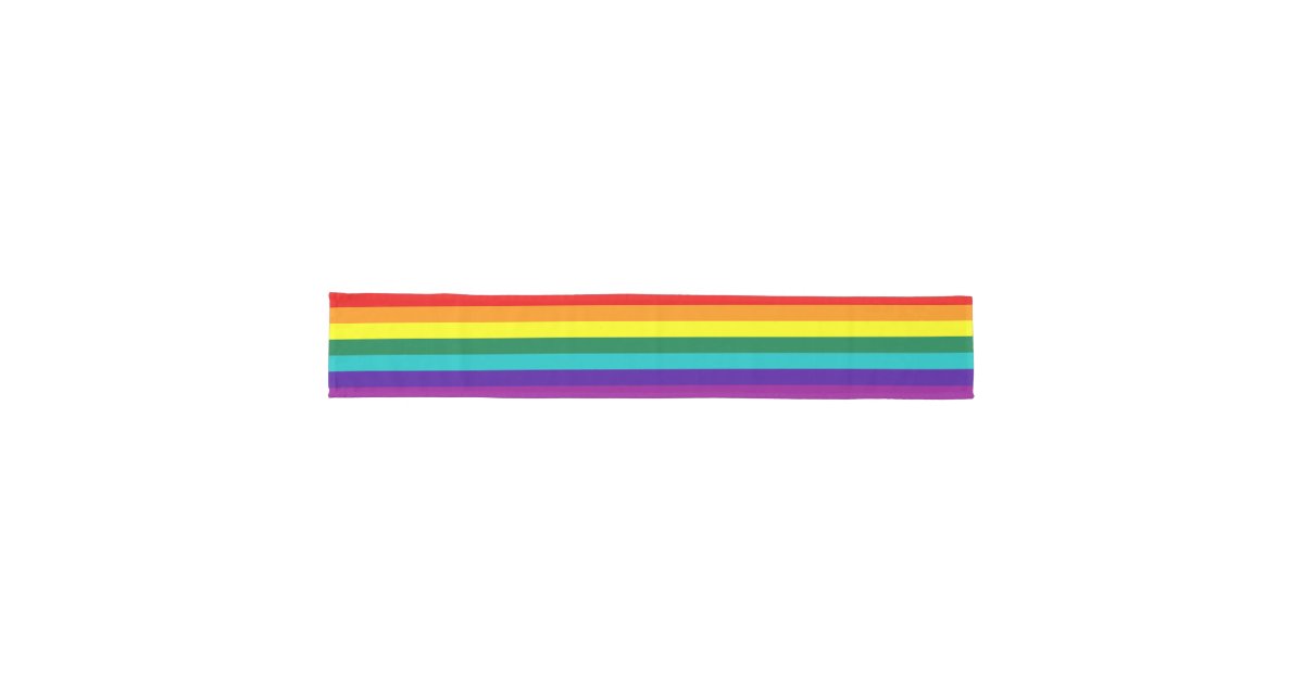 7 Stripes Rainbow Pride Flag Long Table Runner