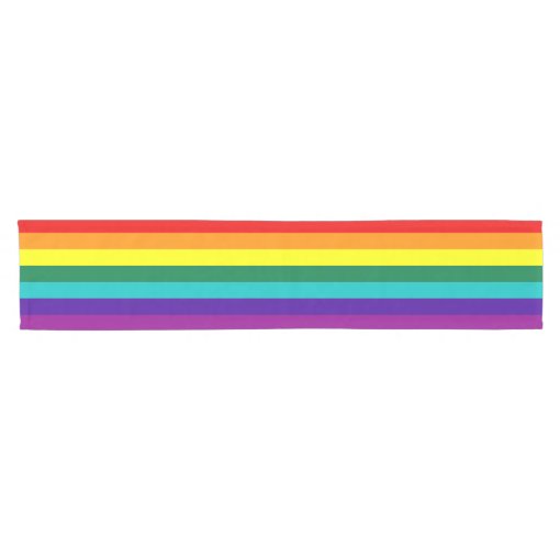 7 Stripes Rainbow Pride Flag Short Table Runner | Zazzle