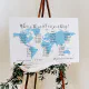 7 Tables Destinations World Map Seating Chart | Zazzle