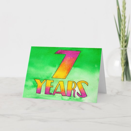 7 Years Sobriety Birthday / Anniversary Card | Zazzle.com