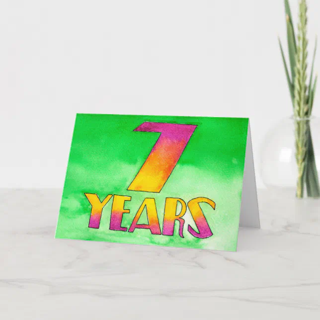 7 Years Sobriety Birthday / Anniversary Card | Zazzle