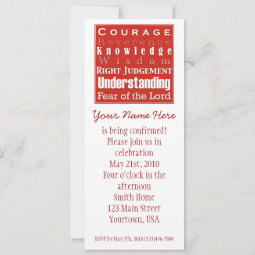 7Gifts for Your Confirmation Announcent Invitation | Zazzle