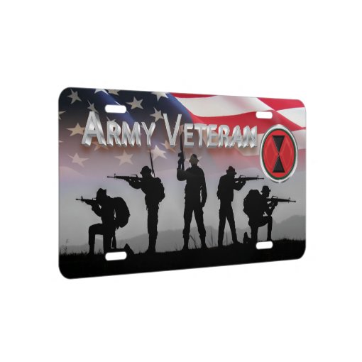 7th Infantry Division Army Veteran License Plate | Zazzle