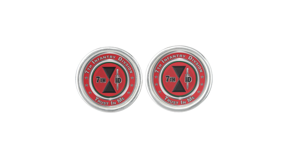 7th Infantry Division Cufflinks | Zazzle