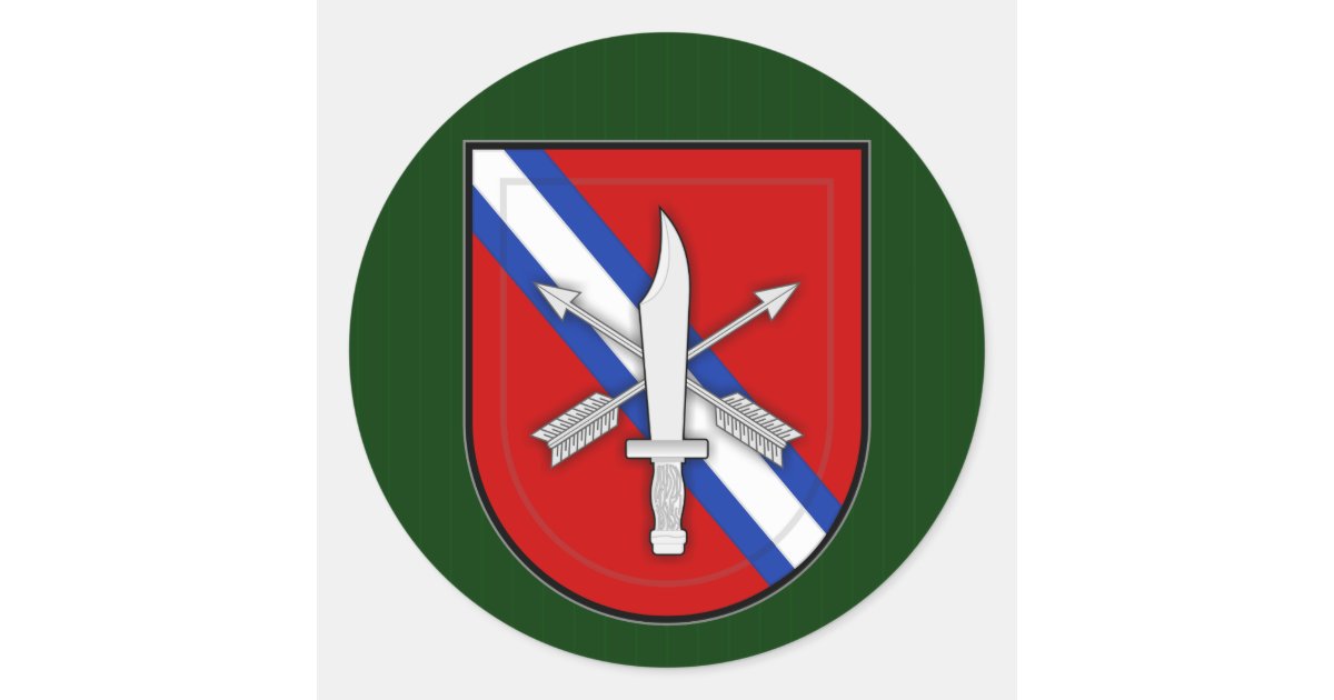7th SFG-A 13 MTT Classic Round Sticker | Zazzle