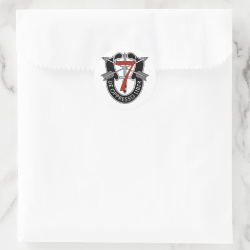7th Special Forces Group Crest Classic Round Sticker | Zazzle