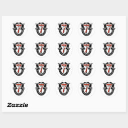 7th Special Forces Group Crest Classic Round Sticker | Zazzle