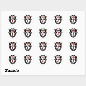 7th Special Forces Group Crest Classic Round Sticker | Zazzle