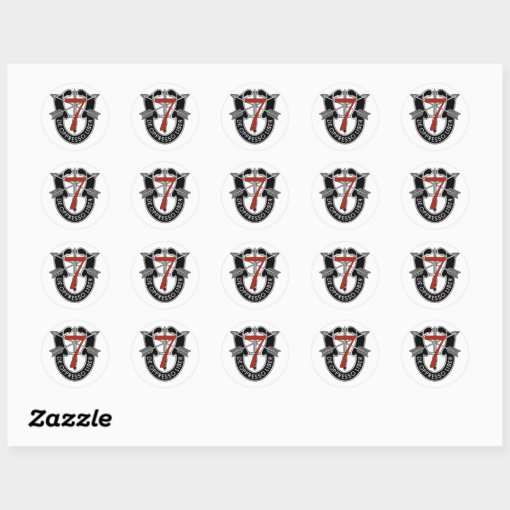 7th Special Forces Group Crest Classic Round Sticker | Zazzle