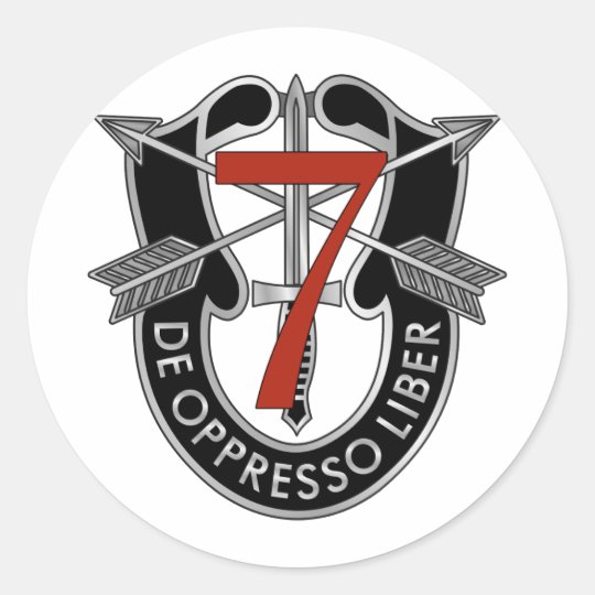 7th Special Forces Group Crest Classic Round Sticker | Zazzle.com