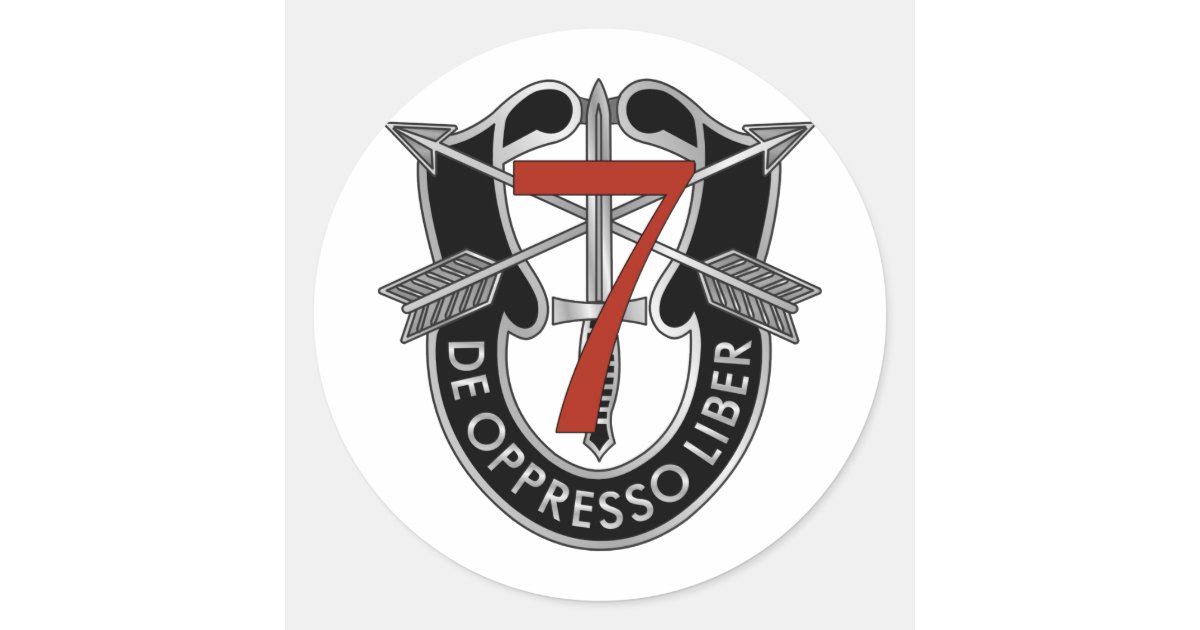 7th Special Forces Group Crest Classic Round Sticker | Zazzle.com