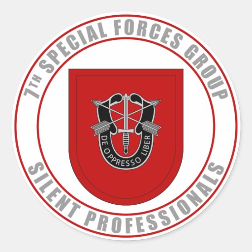 7th Special Forces Group Round Sticker | Zazzle