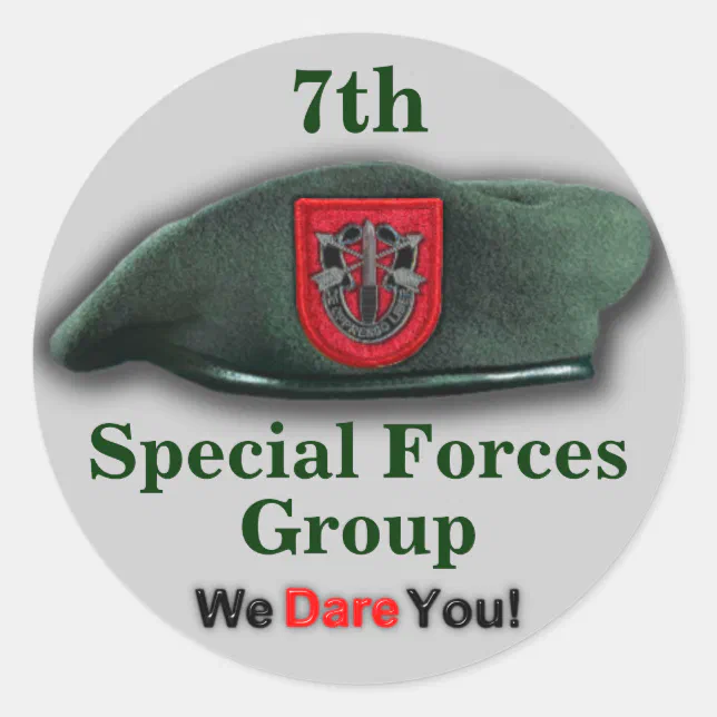 7th Special forces veterans vets flash Sticker | Zazzle