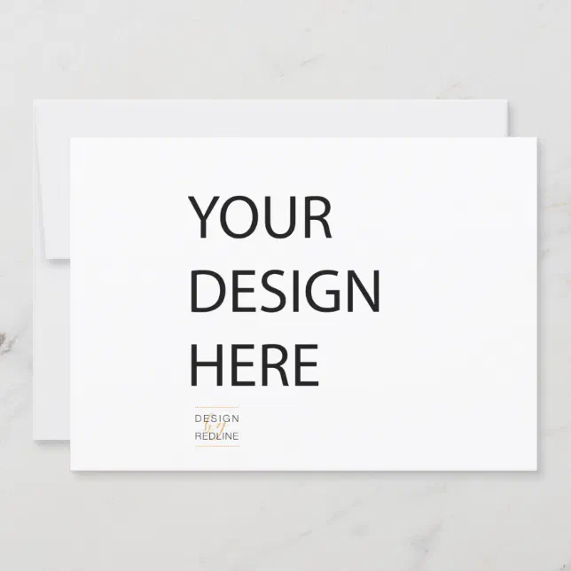 7x5 invitation custom print | Zazzle