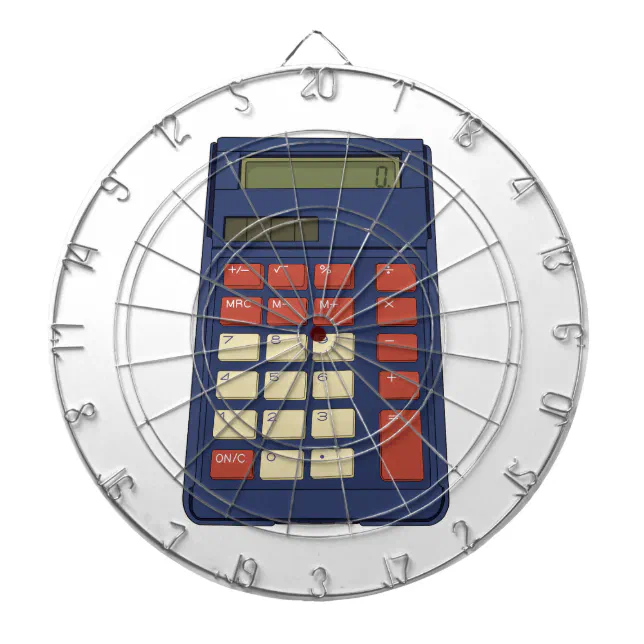 80's 90's Calculator Math School Nostalgia Dart Board | Zazzle