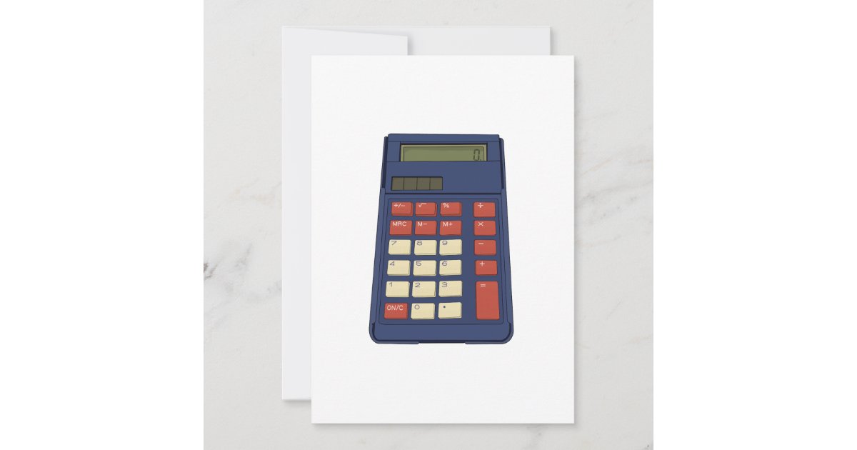 80's 90's Calculator Math School Nostalgia Invitation | Zazzle