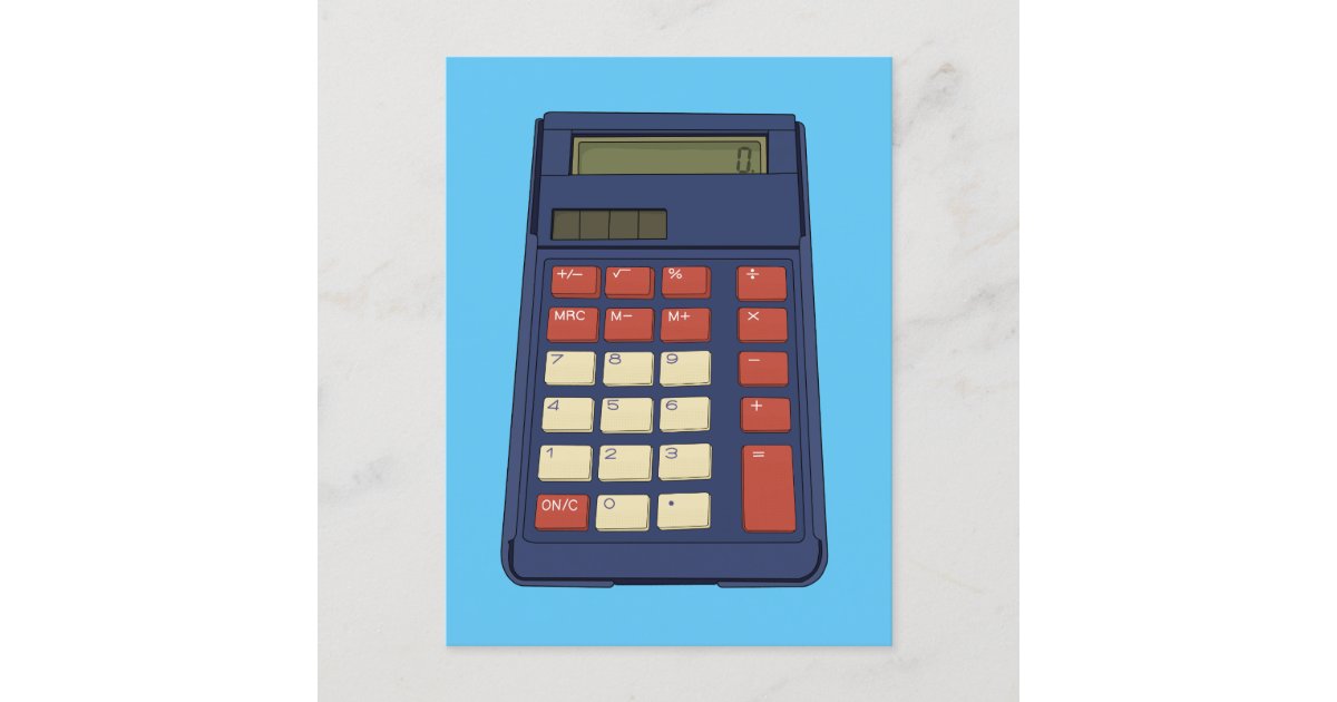 80's 90's Calculator Math School Nostalgia Postcard | Zazzle