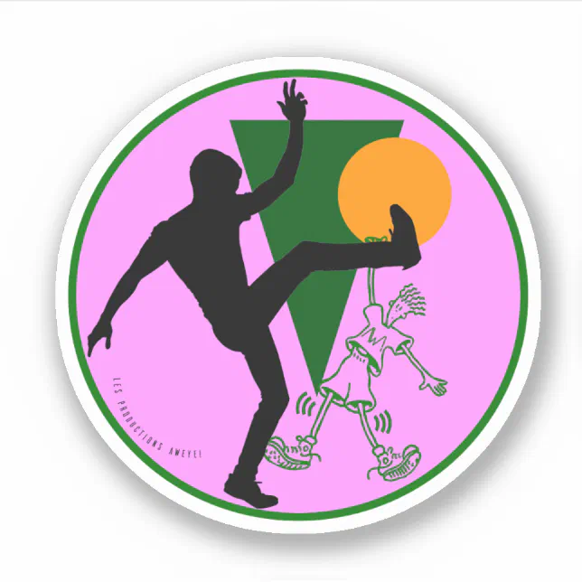 80s-90s Fido Dido round sticker -logo Aweye | Zazzle