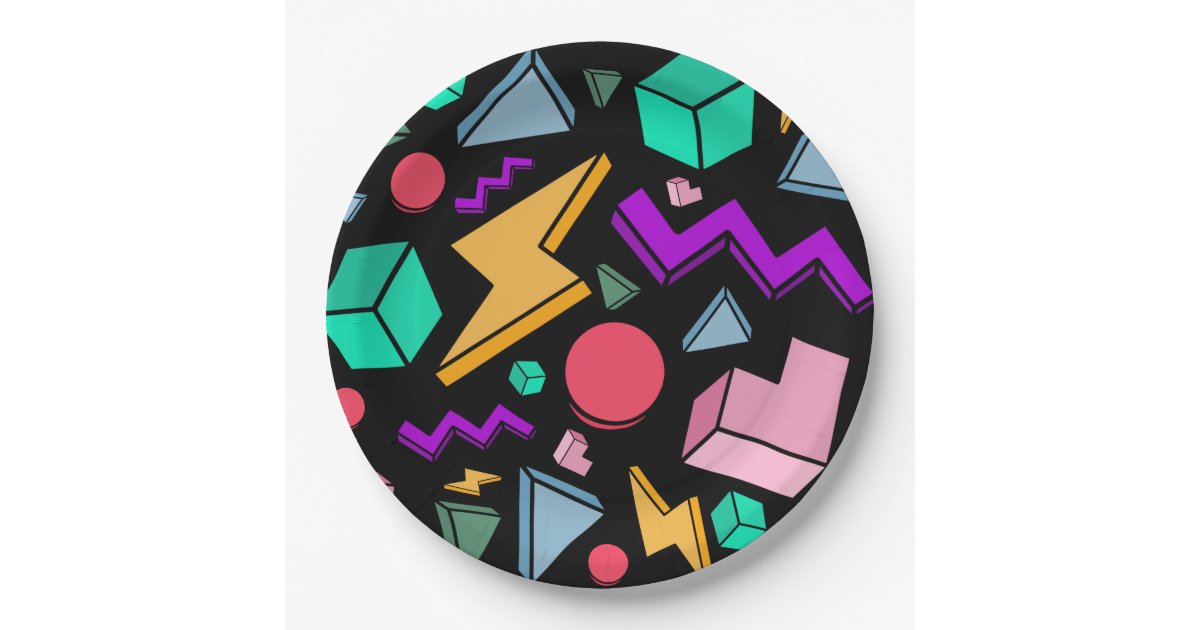 80s Aesthetic Vintage Retro Paper Plates | Zazzle