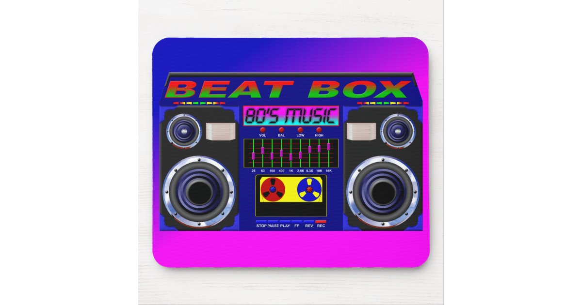 80's Beat Box Mousepad | Zazzle