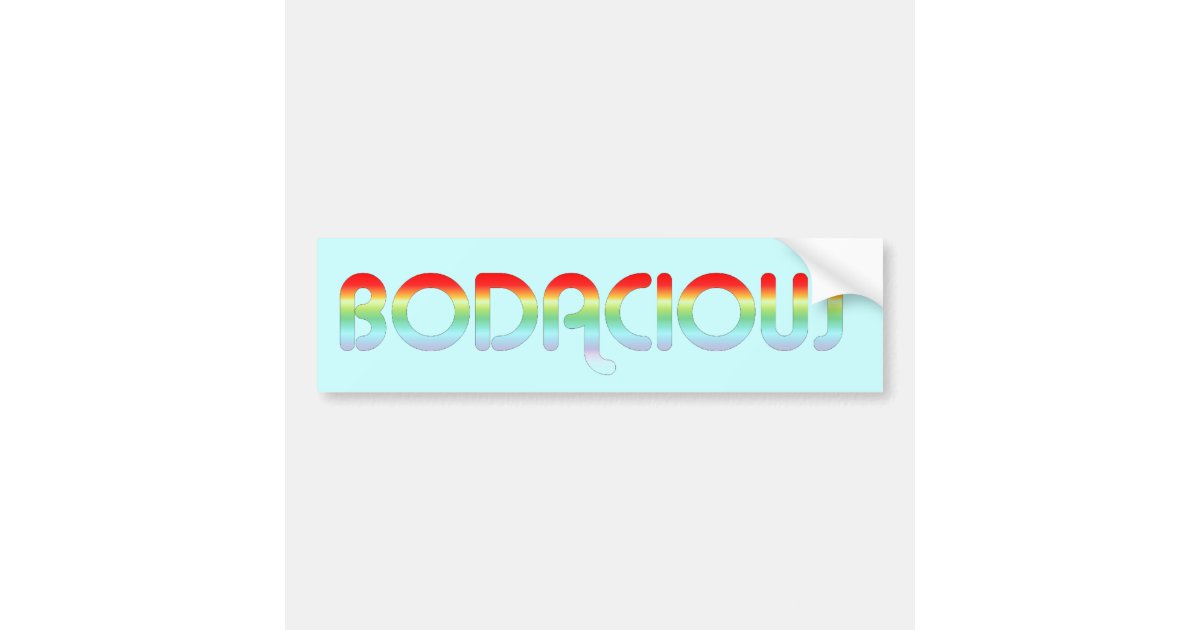 80s Bodacious Retro Bumper Sticker | Zazzle