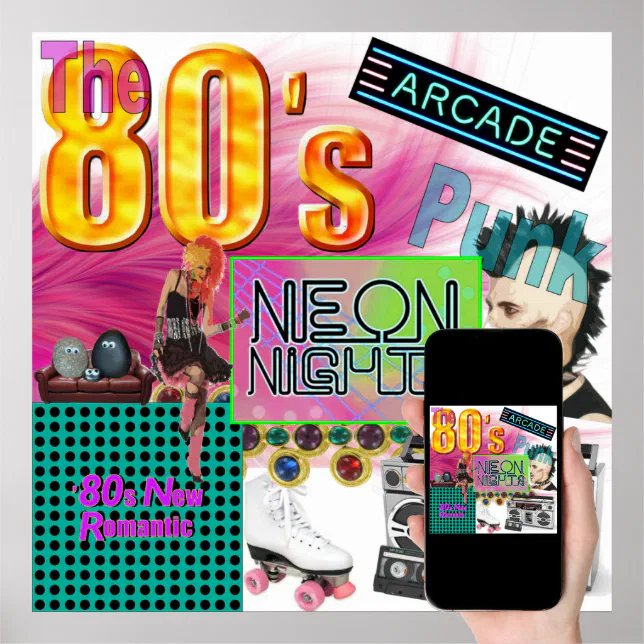 80s Collage Poster | Zazzle