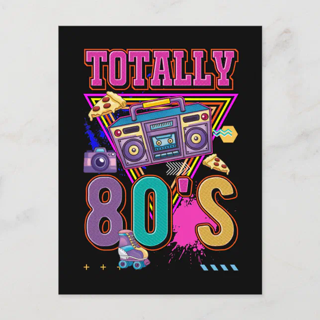 80s Costume Party Retro Disco Colorful 1980s Postcard | Zazzle