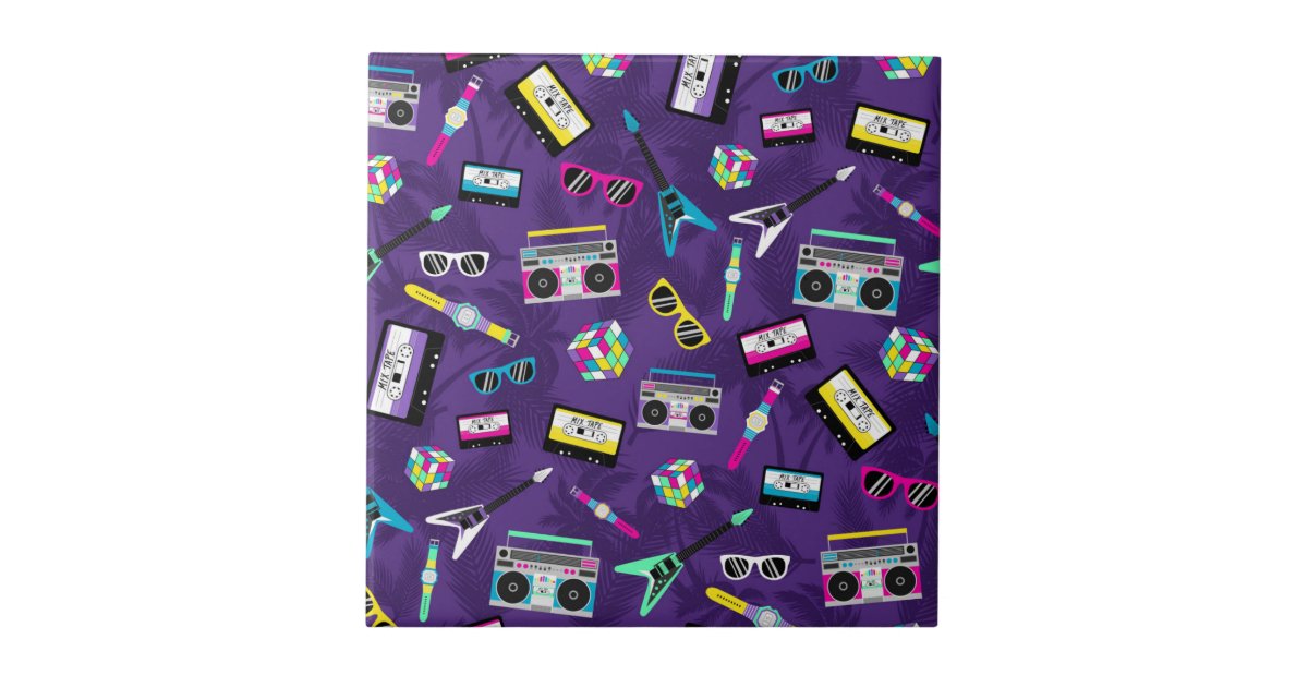 80's design ceramic tile | Zazzle