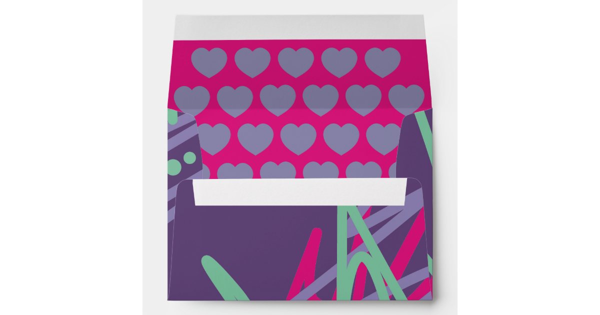 80s envelope eighties vintage colors splash art 2 | Zazzle