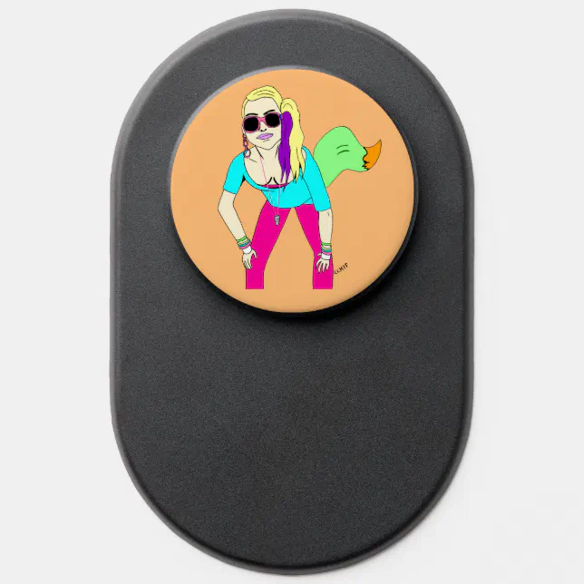 80s foxy girl PopSocket | Zazzle