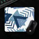 80s Luxe Abstract | Turquoise and Navy Blue Shapes Mouse Pad | Zazzle