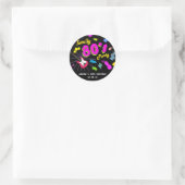 80's Party Round Sticker Tags | Zazzle